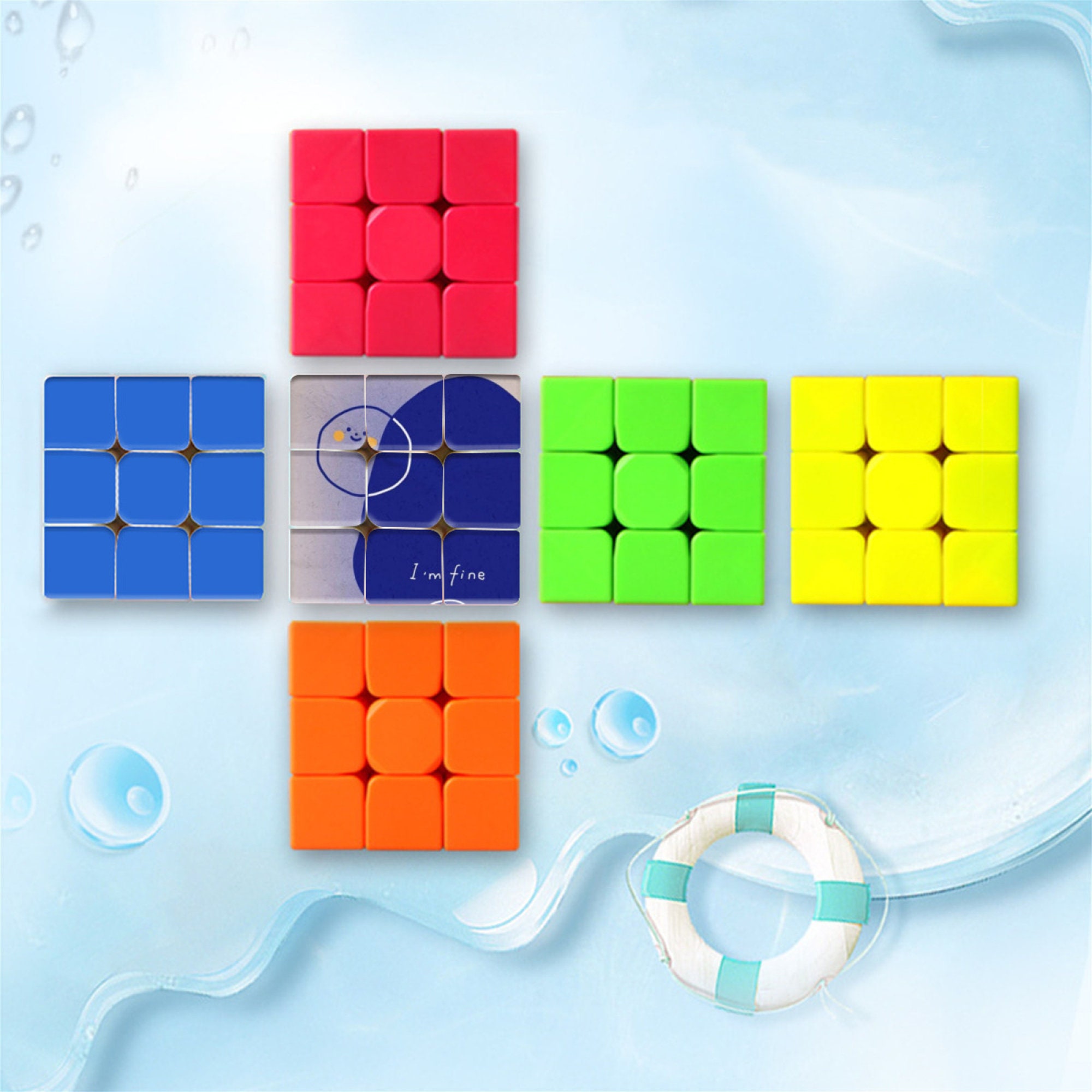 Printing Rubik's Cube With Cute Smiley Face Image, Customizable Third ...