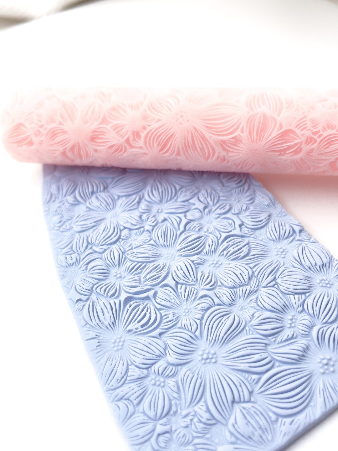 Polymer Clay Texture Roller |PETUNIA EMBOSS| - Polymer Clay Texture ...