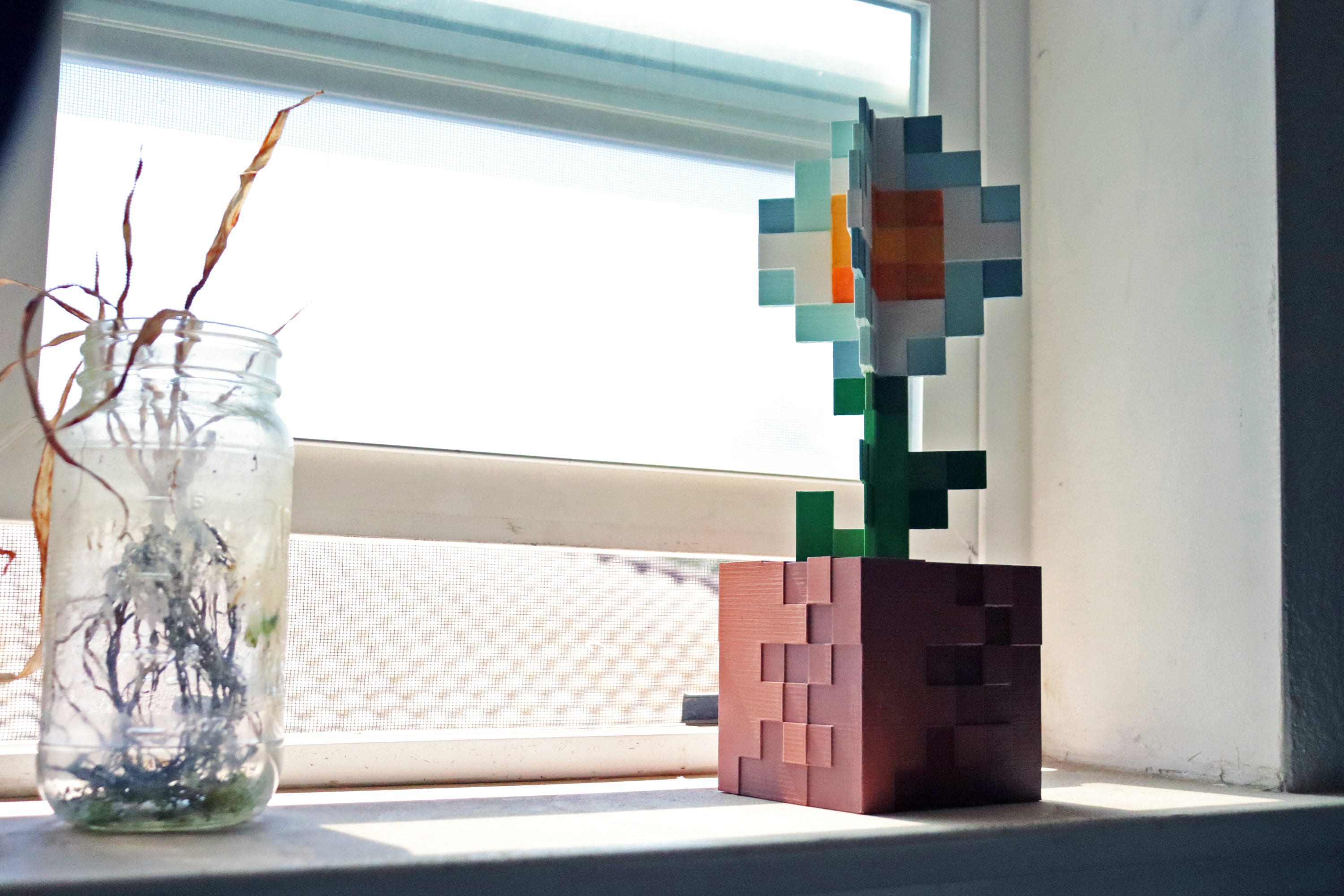 Minecraft Flower Pots Real Life Custom 3D Printed Pixel Art - Etsy