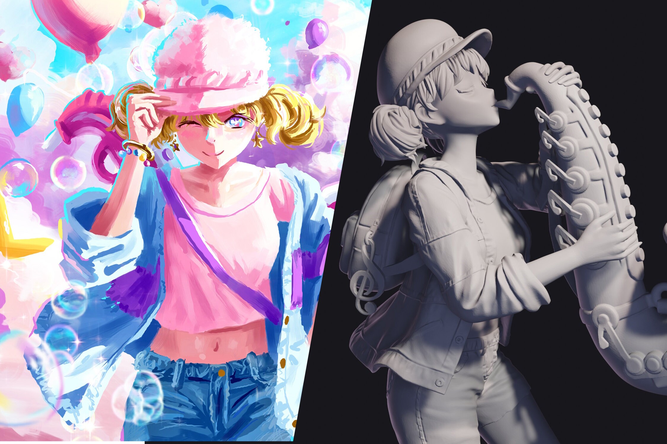 Lilypop Fantasy Character 3D Printable Anime Figure STL File Pack With ...