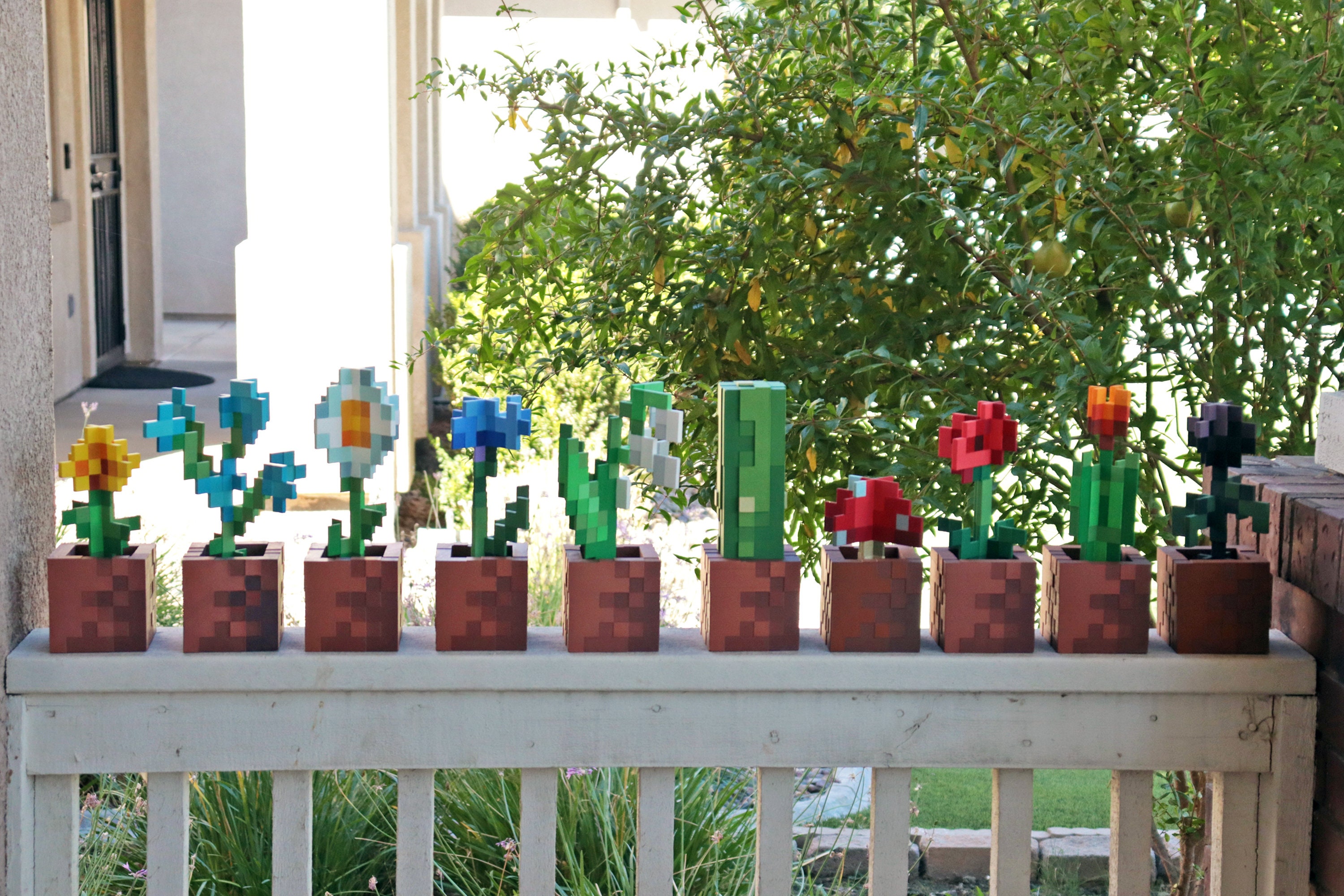 Minecraft Flower Pots Real Life Custom 3D Printed Pixel Art - Etsy