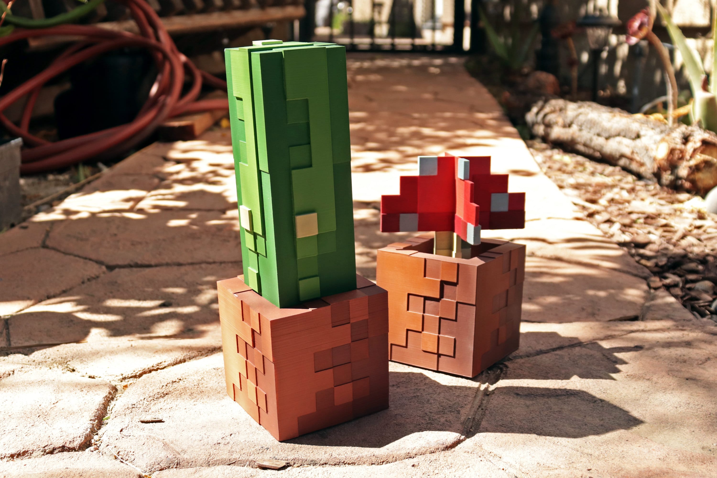 Minecraft Flower Pots Real Life Custom 3D Printed Pixel Art - Etsy