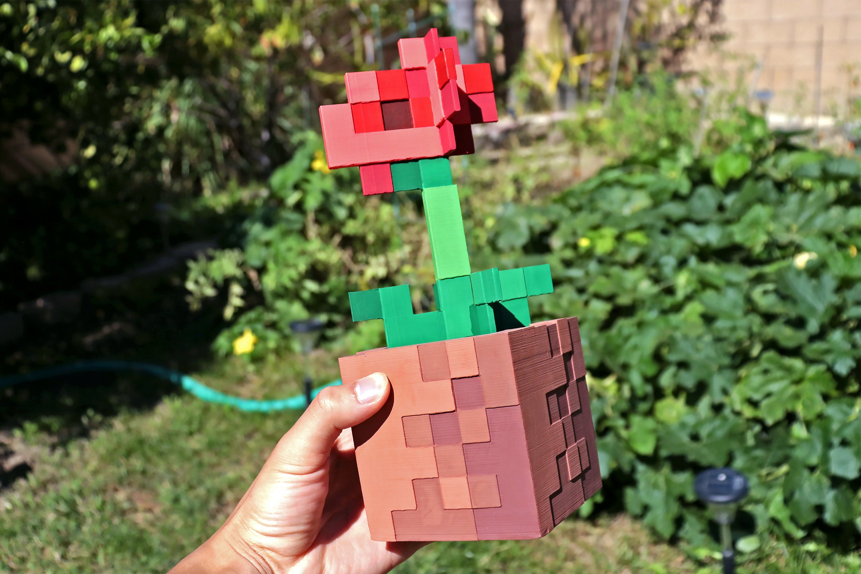 Minecraft Flower Pots Real Life Custom 3D Printed Pixel Art - Etsy