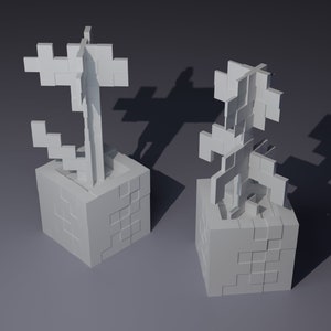 3D Printable Minecraft Flower Pot STL Files - Etsy