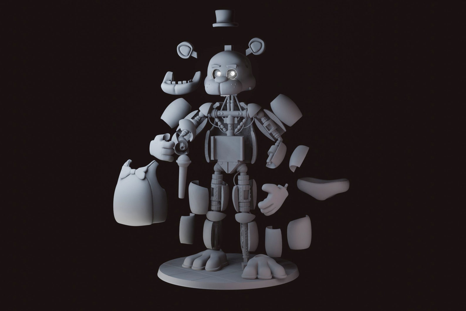Freddy Fazbear 3D Printable Figure STL File Five Nights at Freddy's - Etsy
