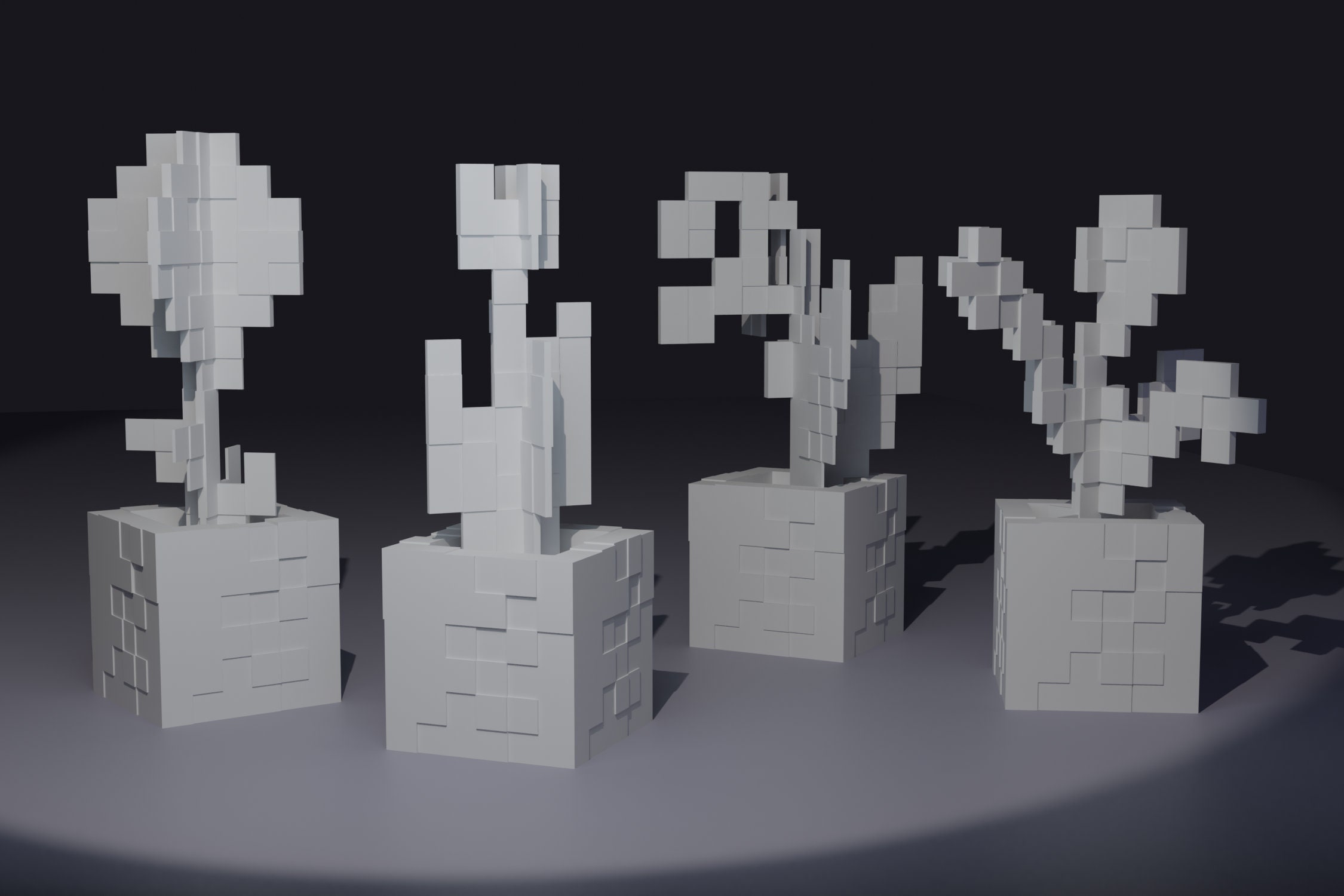 3D Printable Minecraft Flower Pot STL Files - Etsy