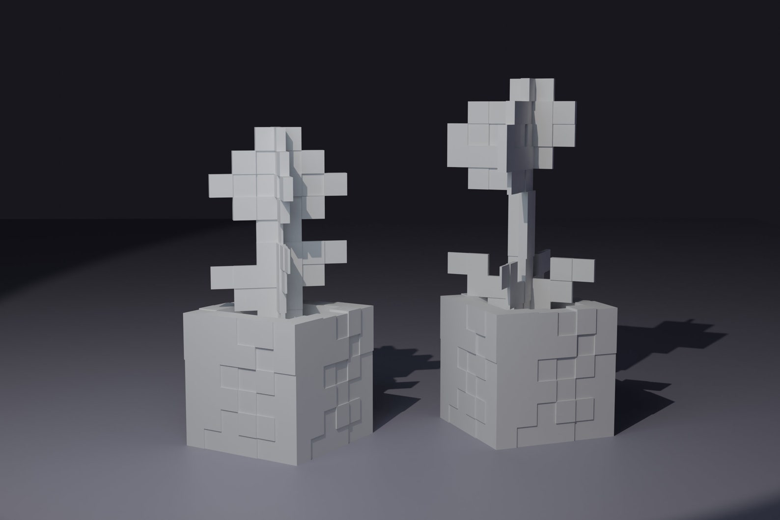 3D Printable Minecraft Flower Pot STL Files - Etsy