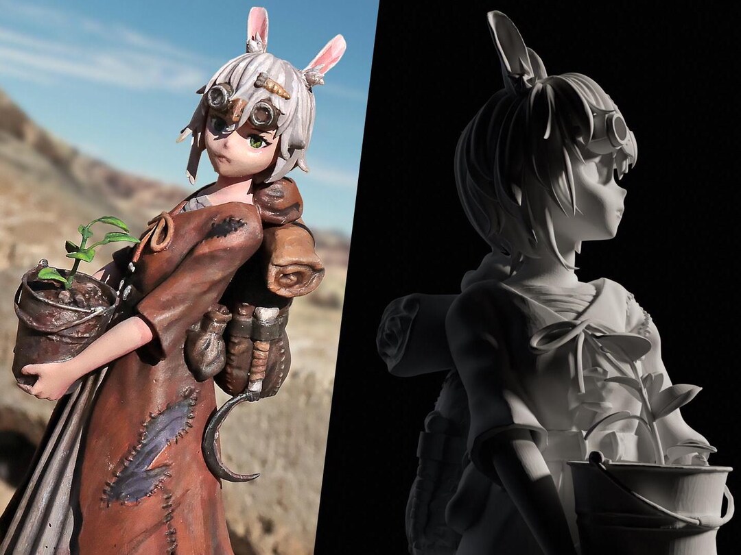 Tuzi Bunny Girl Character 3D Printable Anime Figure STL File Pack With ...