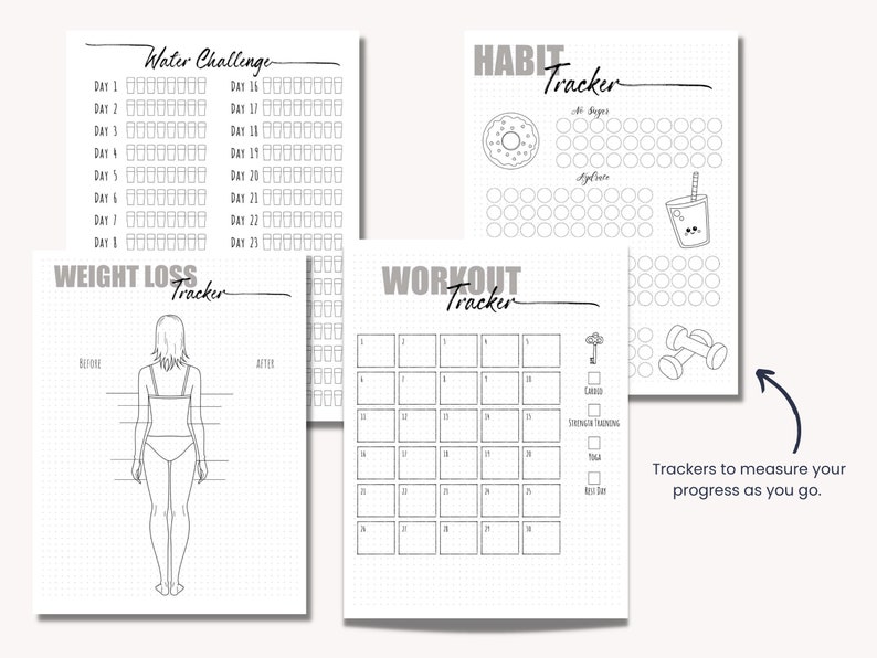 30 Day Weight Loss Journal, Weight Loss, Printable PDF, Weight Loss ...