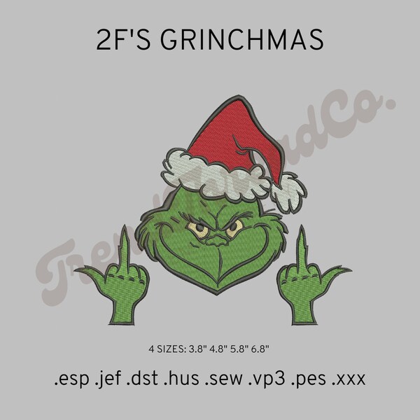 Grinch Pes File Embroidery - Etsy
