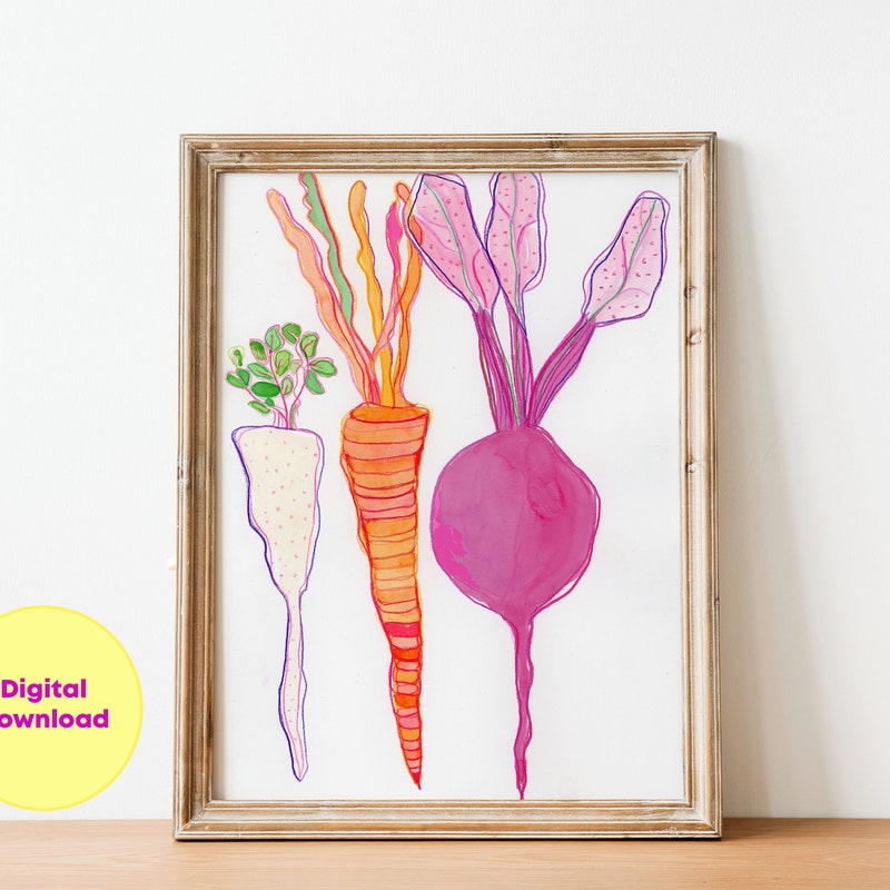 Vegetable Art Print - Etsy