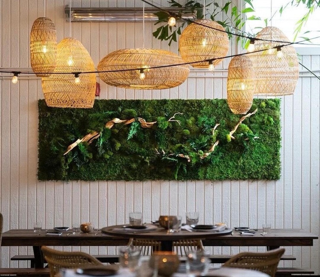 Preserved Moss Art 'abloom', Real Moss Decor, Moss Wall Art Large,plant Wall Art, Nature Room ...