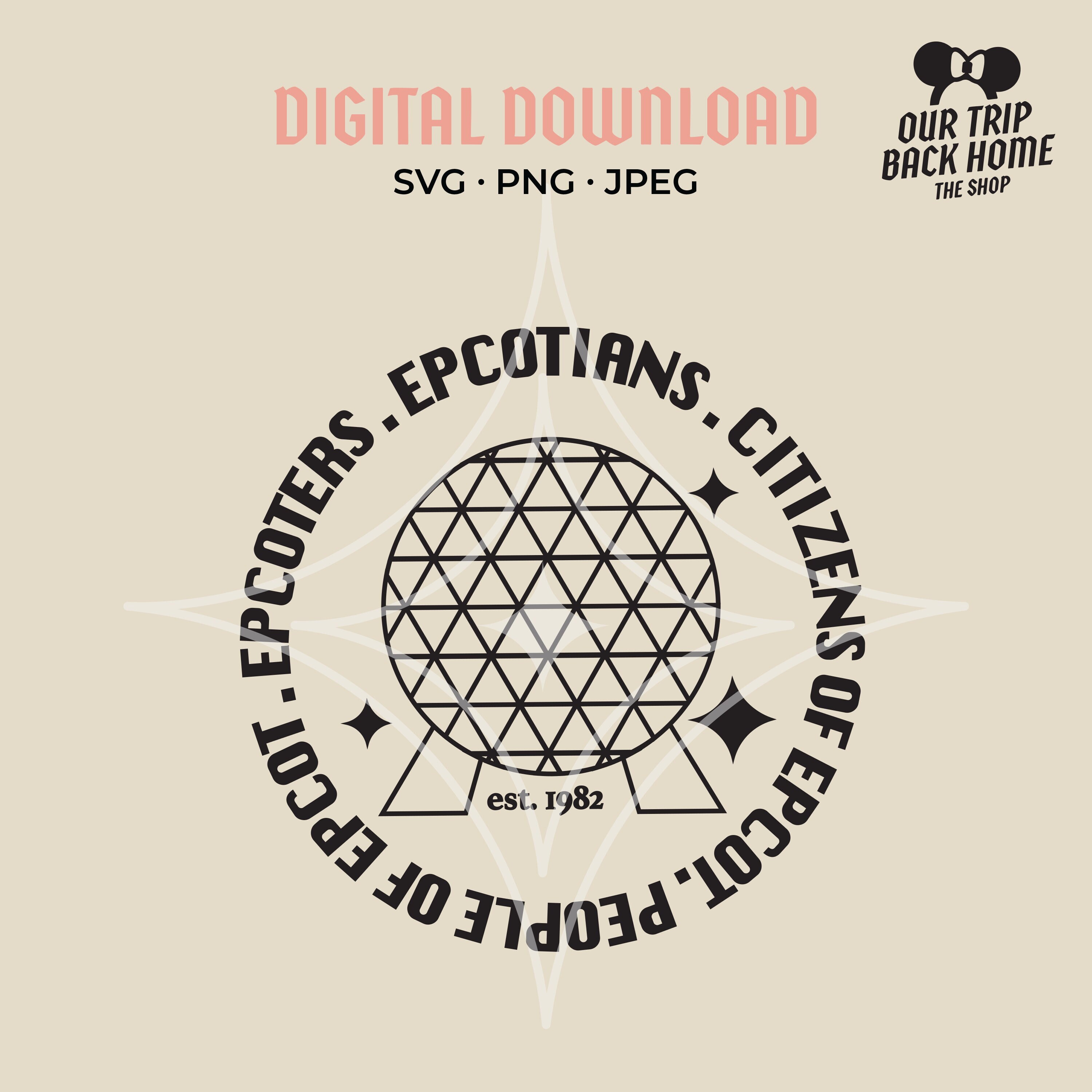 Svg, Png, Jpeg, Epcotians, Inspired by Epcot Theme Park, for Vinyl ...