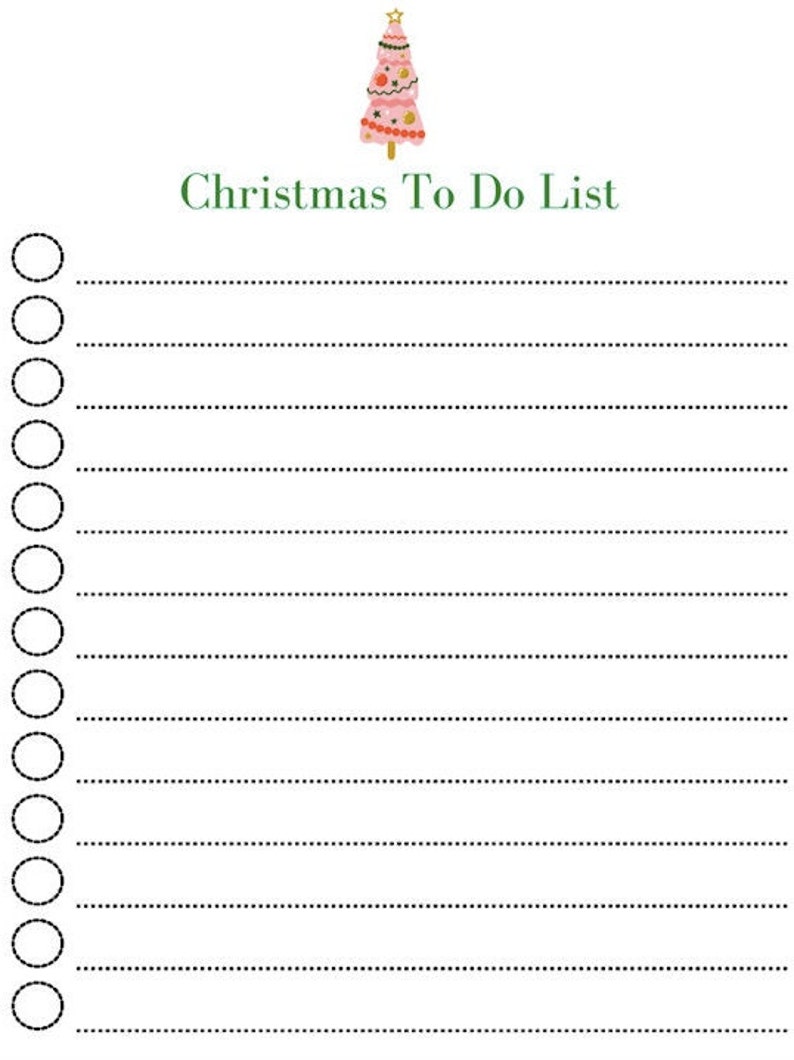 Christmas to Do List - Etsy