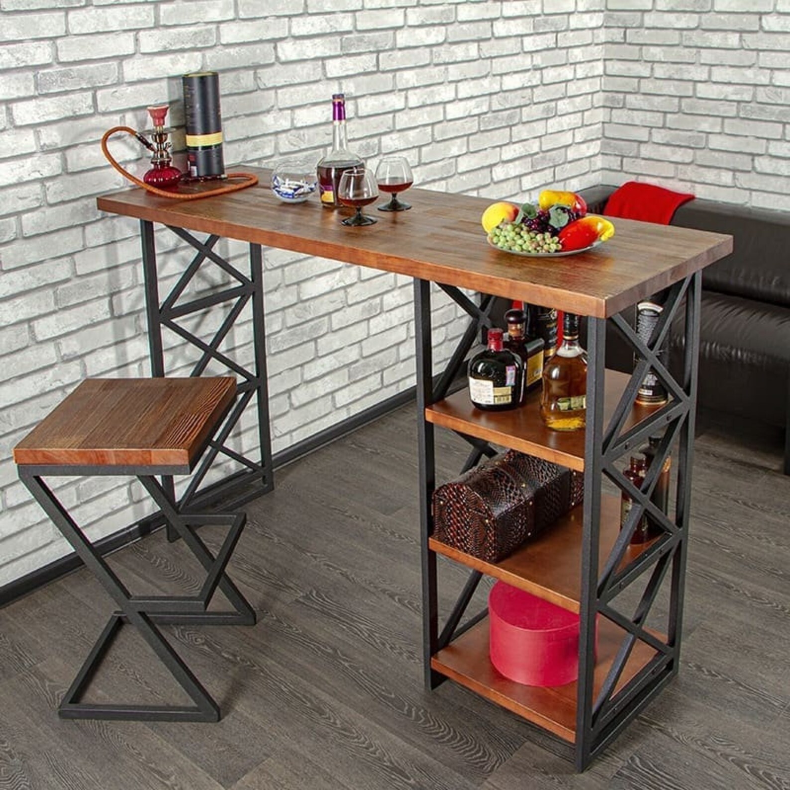 Customizable Solid Wood Bar Table Bar Top Rustic Bar Table - Etsy