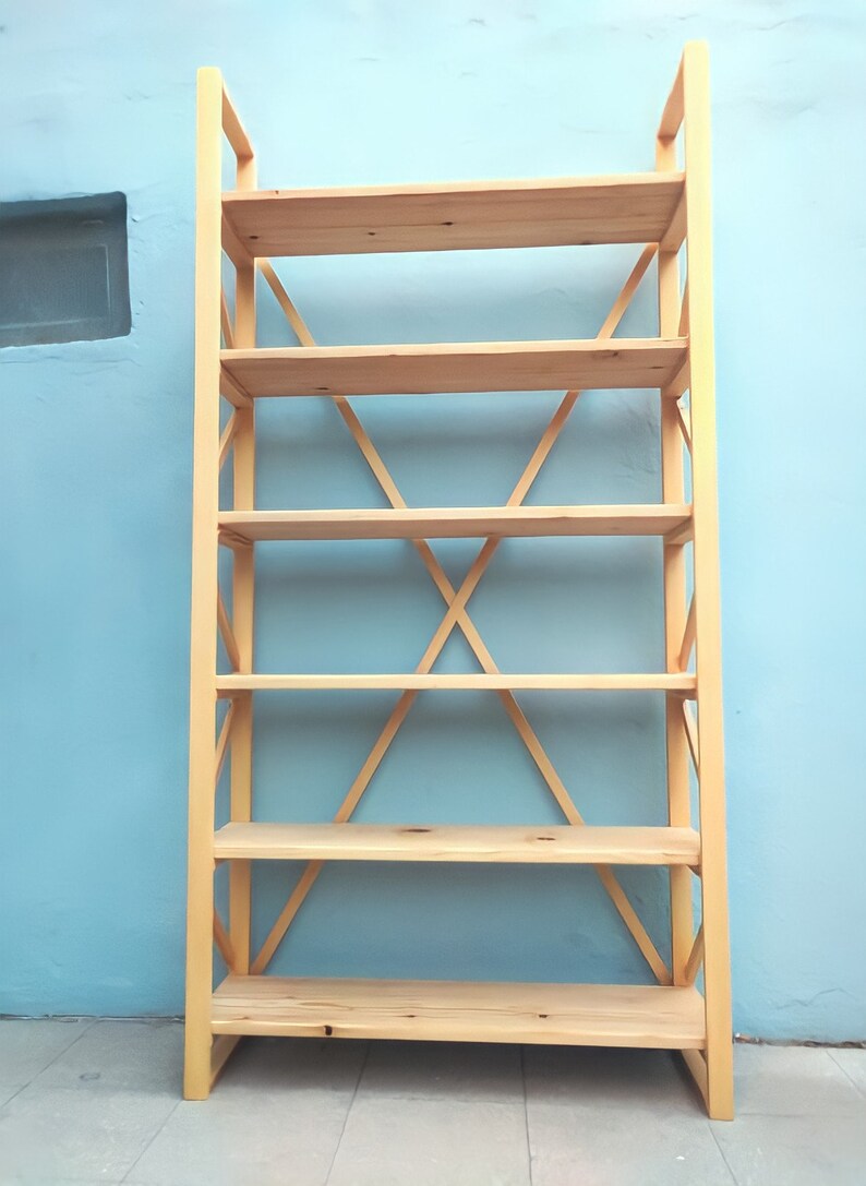 Handmade Tree Bookshelf, 6 Foot Tall Bookcase, Bogreol, Solid Wood ...