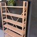 6 Tier Solid Wood Bookshelf Library Bespoke Open Bookcase Handmade Home ...
