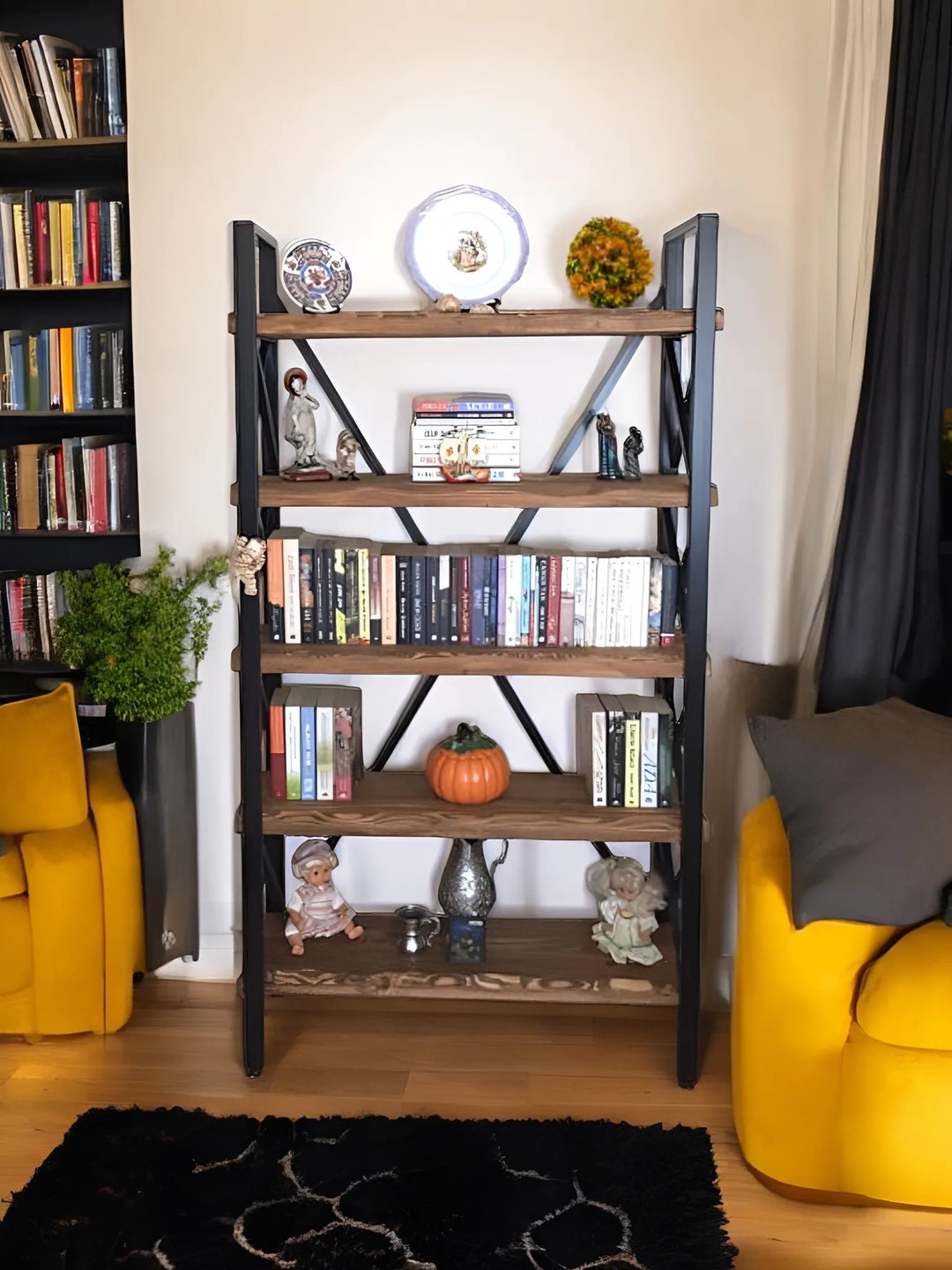 Loft Bookshelf, Book Display, Metal Bookshelf, Office Bookcase, Modern ...