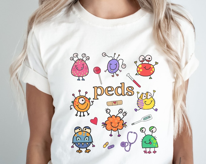 Pediatrics Shirt, PEDS Nurse Jungle Animals Tee, Safari, Comfort Colors ...