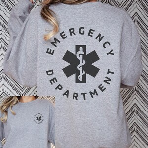 Emergency Department Sweatshirt ER Nurse Shirt Nurse Sweatshirt ...