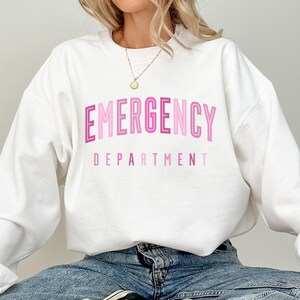 Emergency Department Sweatshirt Emergency Nurse Sweatshirt ER Nurse ...