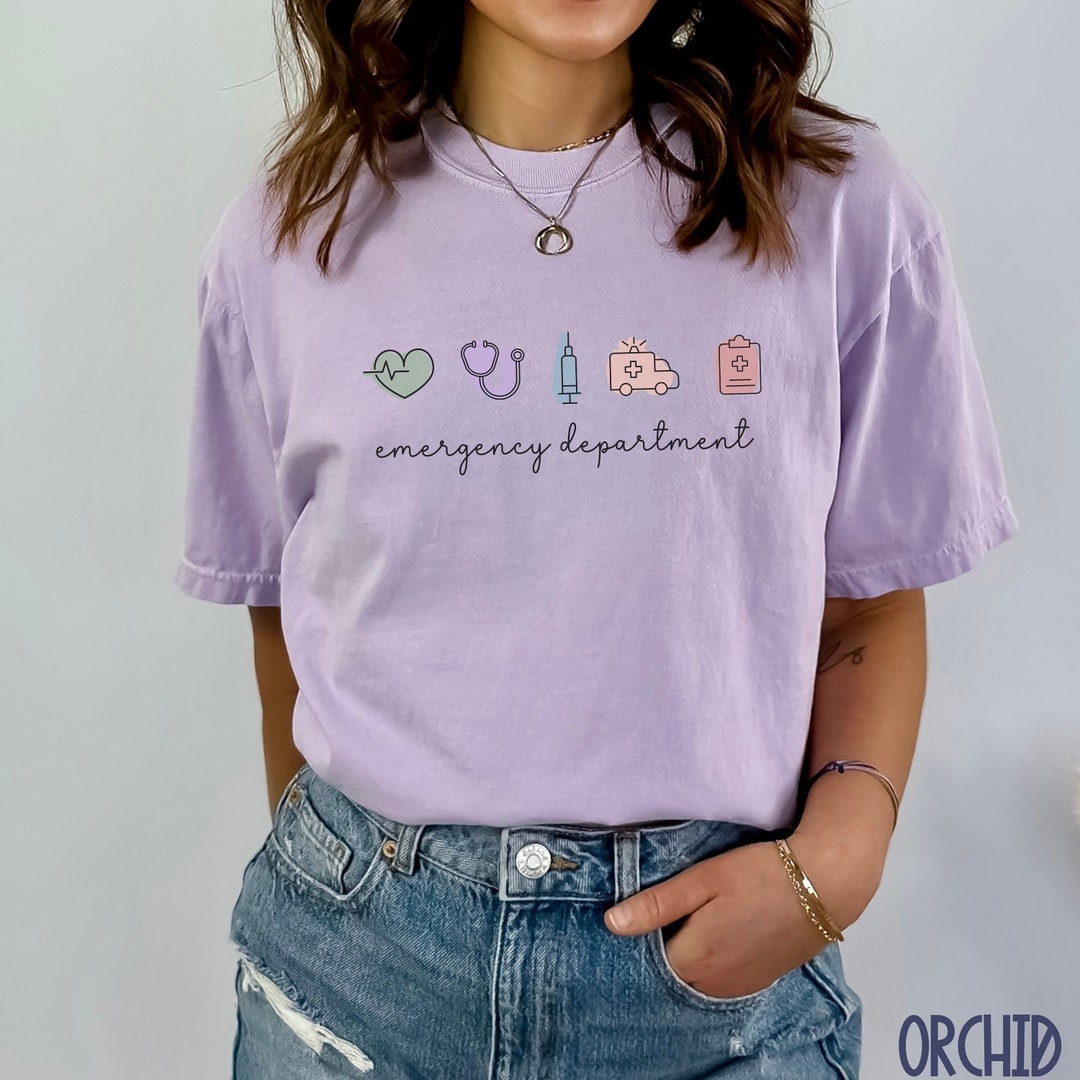 Emergency Department Comfort Colors Shirt, Emergency Nurse Shirt, ER ...