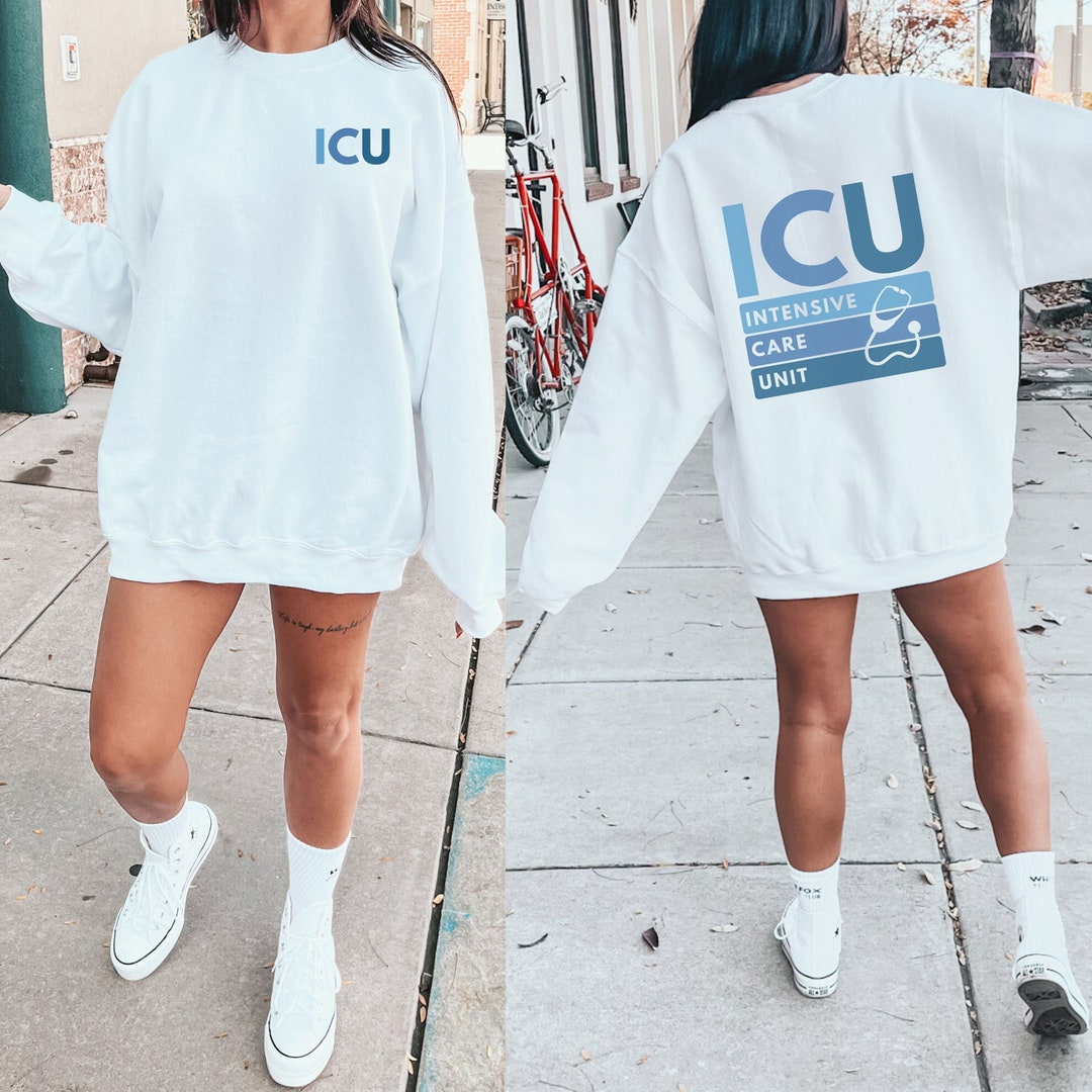 ICU Nurse Sweatshirt Intensive Care Unit Nurse Sweater Critical Care ...