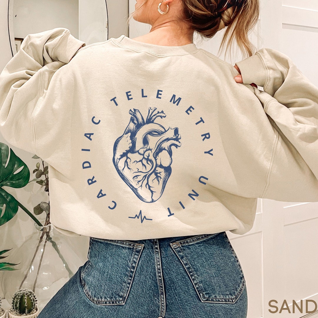 Cardiac Telemetry Nurse Sweatshirt, Telemetry Nurse Sweater, Cardiac ...
