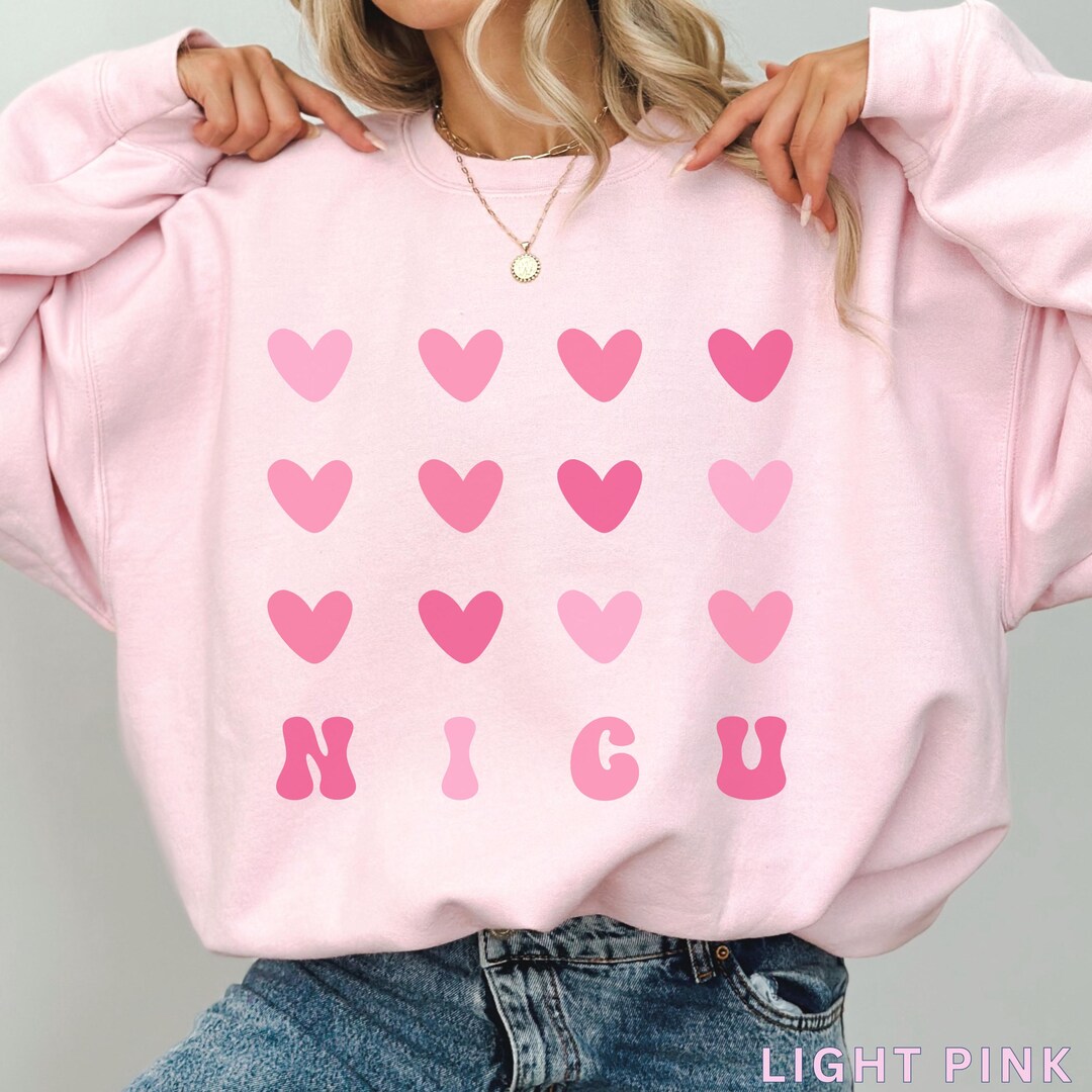 NICU Sweatshirt, Valentine's Day Neonatal Nurse Sweater, RN CNA Lpn ...
