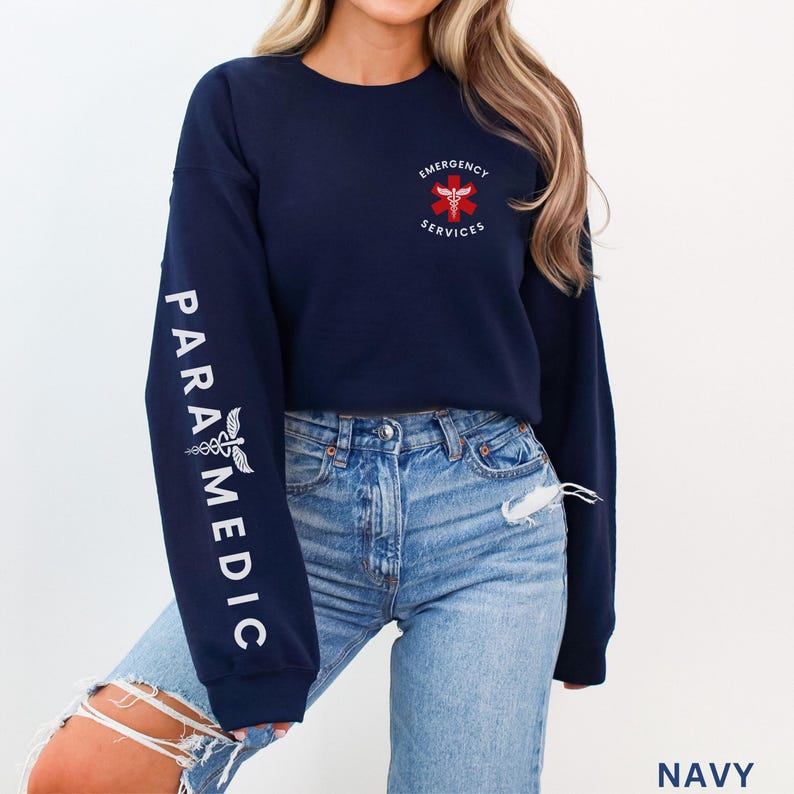Paramedic Sweatshirt, EMS Crewneck for Work, Emergency Services, EMT ...