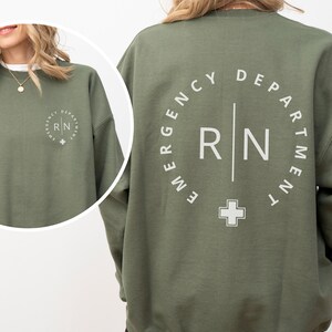 Emergency Department Sweatshirt ER Nurse Crewneck Emergency Nurse ...