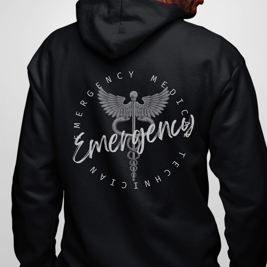 EMT Sweatshirt EMT Zip up Hoodie Paramedic Emergency Department Shirt ...