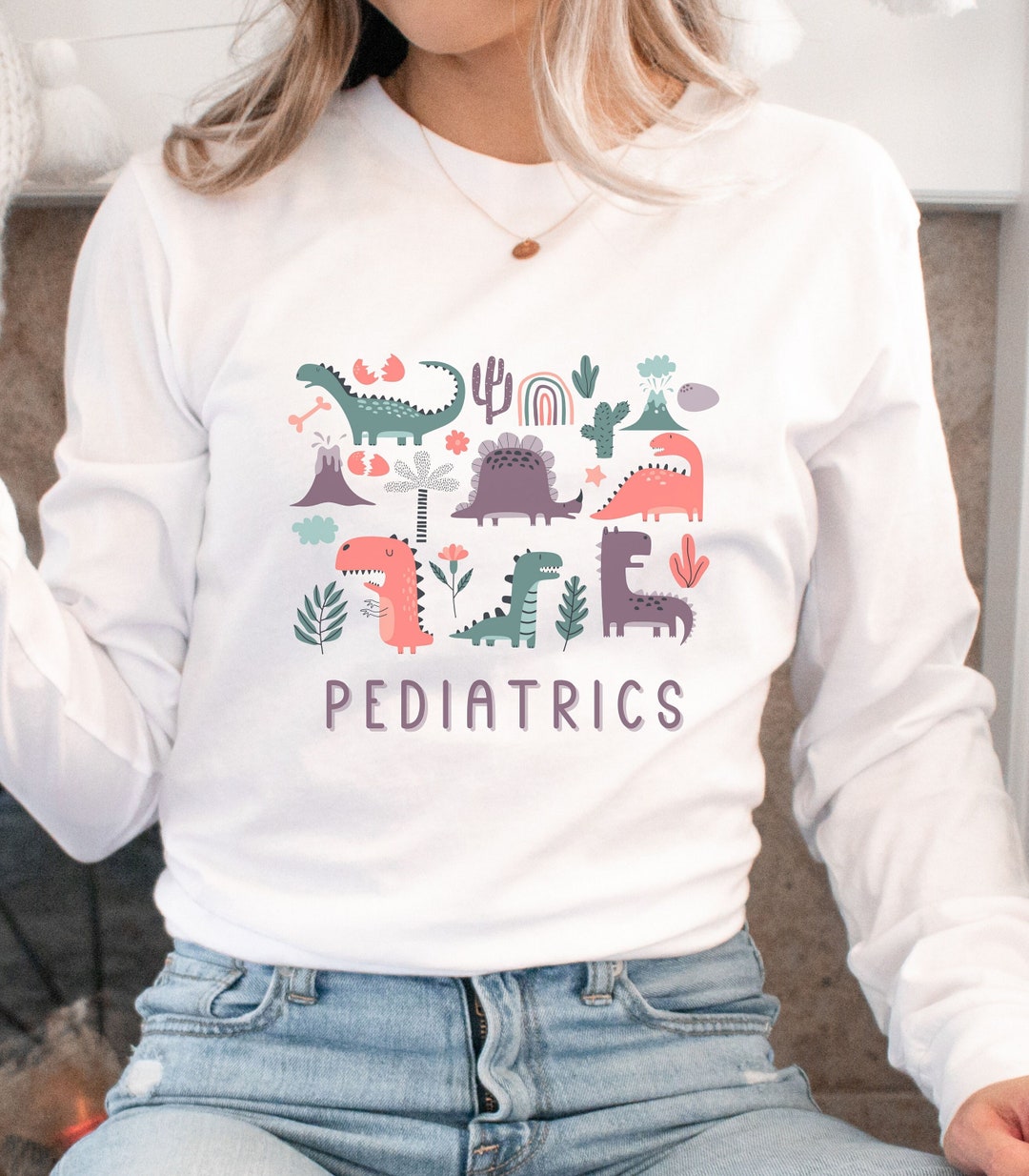 Pediatric Nurse Shirt Pediatrics Long Sleeve Shirt PEDS Nurse Shirt ...