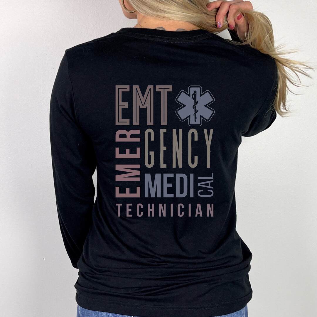 EMT Shirt, EMT Long Sleeve, Paramedic, Emergency Department Shirt, EMT ...