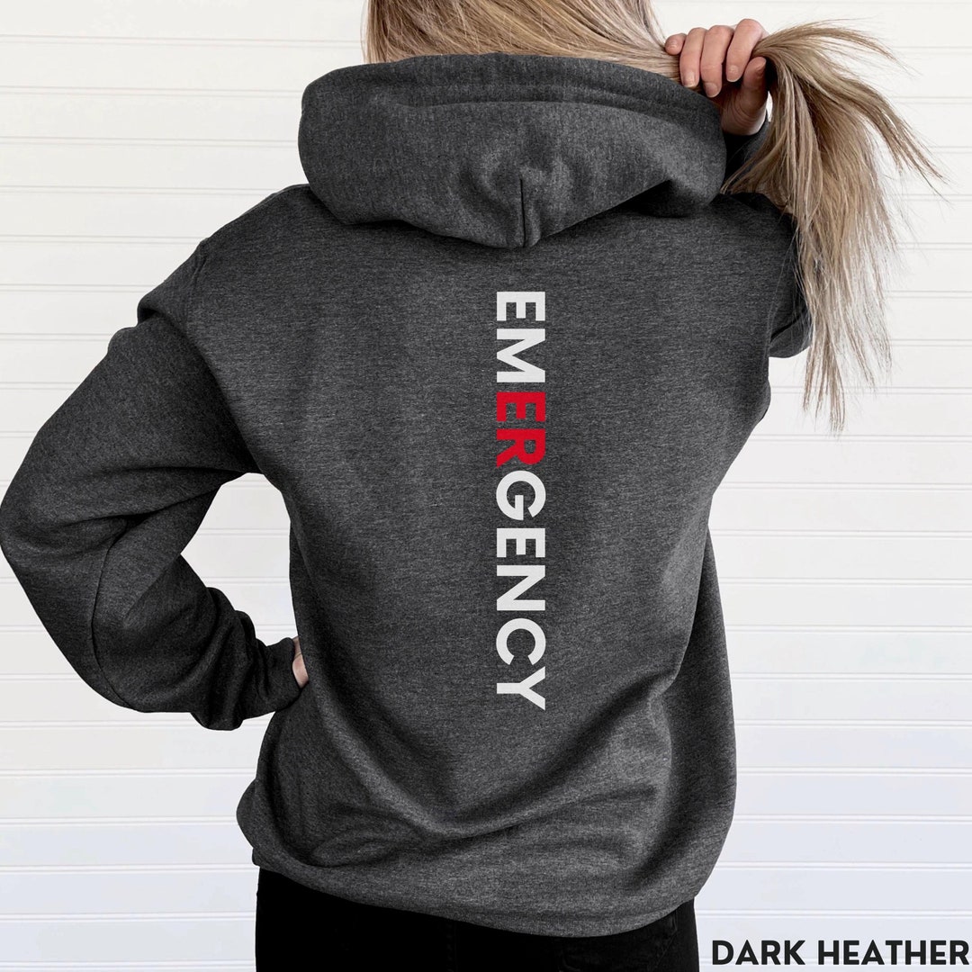 Emergency Department Zip up Hoodie, ED Jacket for Work, ER Nurse Full ...