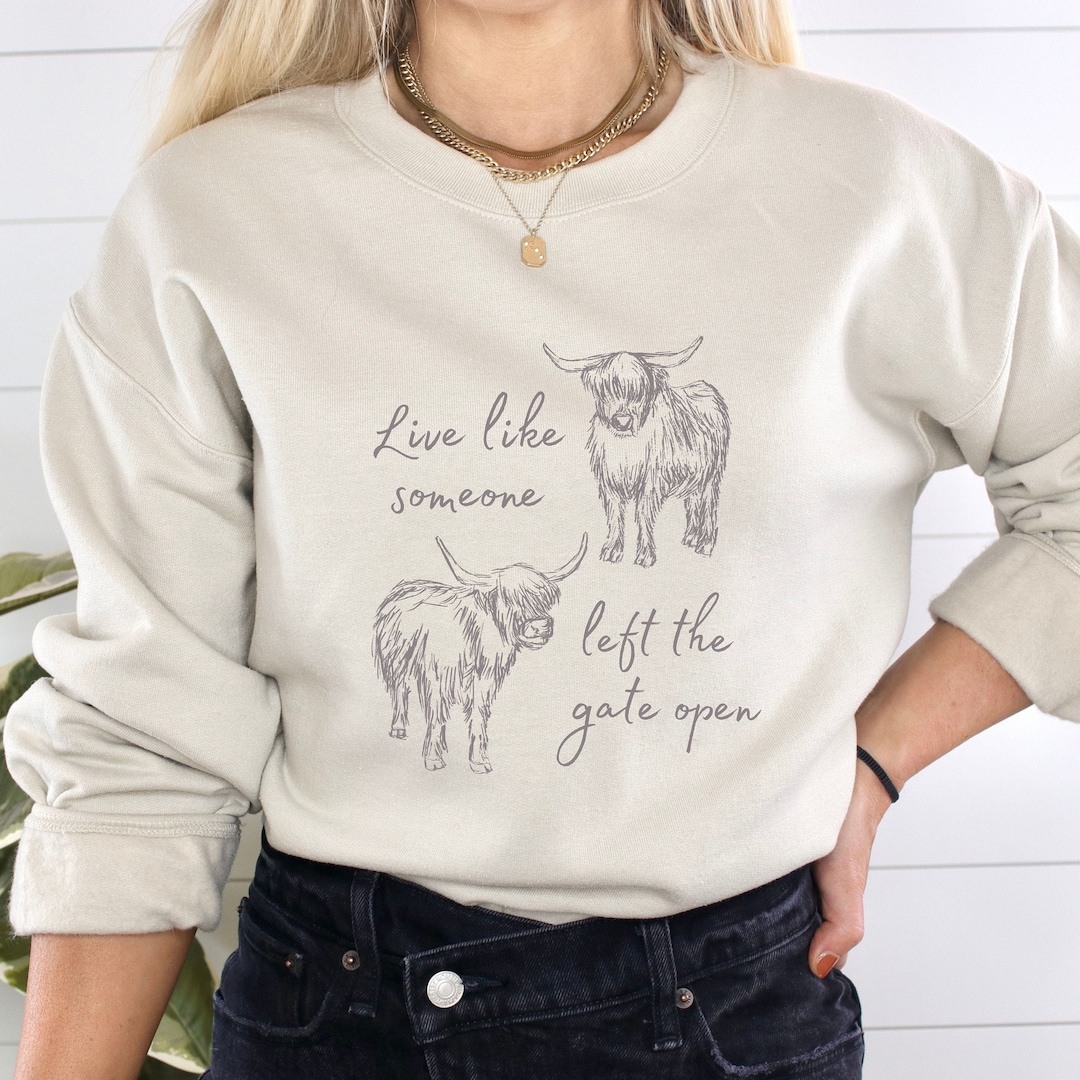 Highland Cow Sweatshirt Cow Sweatshirt Cow Sweater Highland Cow Shirt ...