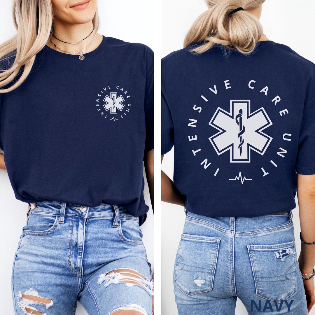 ICU Nurse Shirt, Intensive Care Unit Tshirts, Crewneck Shirt for Work ...