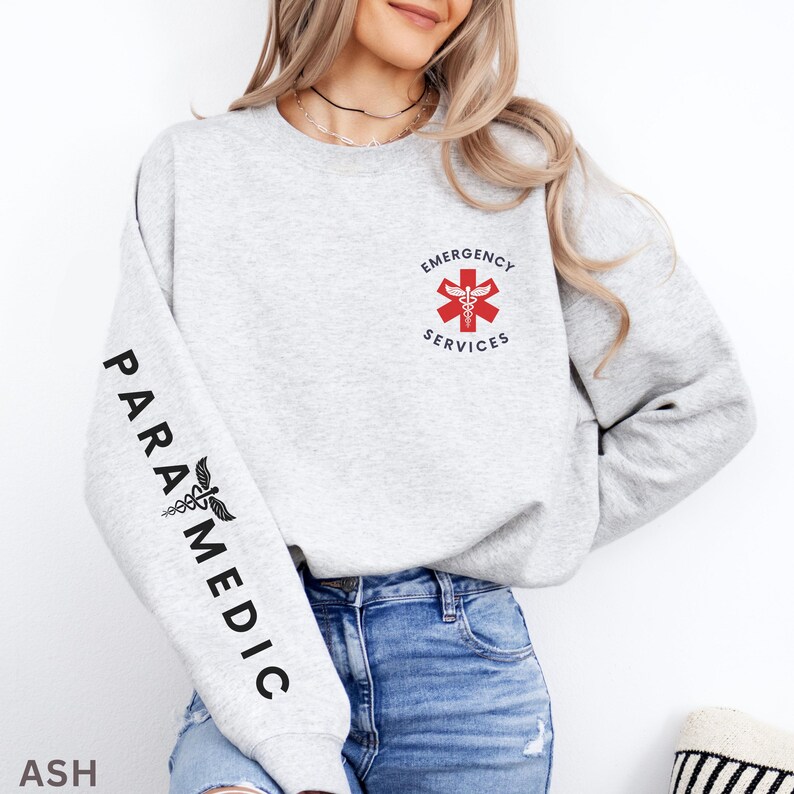 Paramedic Sweatshirt, EMS Crewneck for Work, Emergency Services, EMT ...