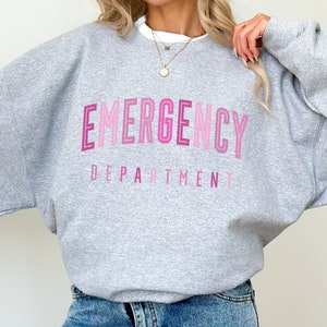 Emergency Department Sweatshirt Emergency Nurse Sweatshirt ER Nurse ...