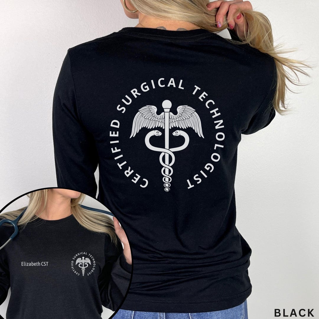 Custom CST Long Sleeve Shirt, Personalized Surgical Tech Shirt ...