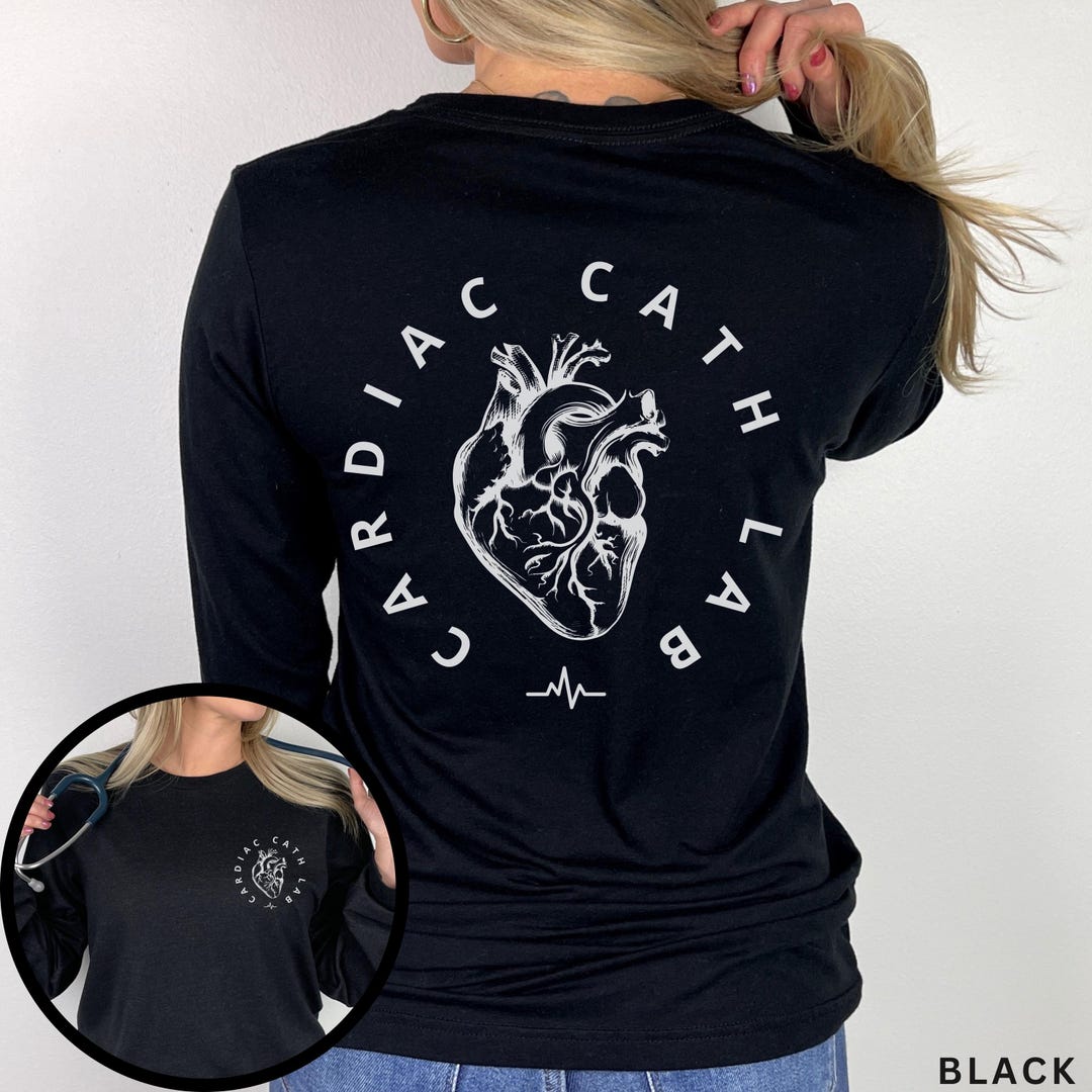 Cardiac Cath Lab Nurse Shirt, Cardiac Cath Lab Tech, Long Sleeve Shirt ...