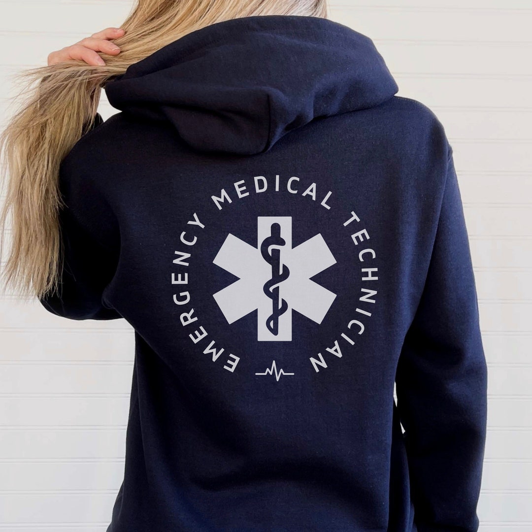 EMT Sweatshirt EMT Zip up Hoodie Paramedic Emergency Department Shirt ...