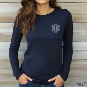 EMT Shirt, EMT Long Sleeve, Paramedic, Emergency Department Shirt, EMT ...