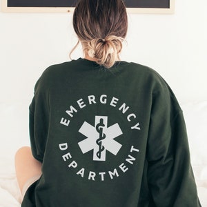 Emergency Department Sweatshirt ER Nurse Shirt Nurse Sweatshirt ...