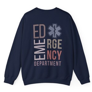 Emergency Department Sweatshirt Emergency Nurse Sweatshirt ER Nurse ...