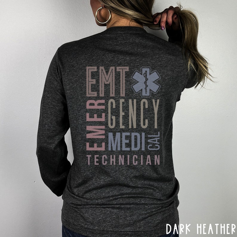 EMT Shirt, EMT Long Sleeve, Paramedic, Emergency Department Shirt, EMT ...