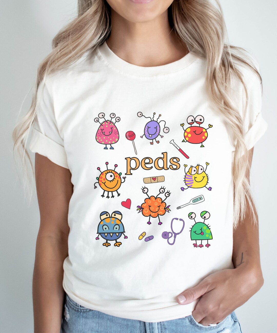 Pediatric Nurse Shirt Pediatrics Shirt PEDS Nurse Shirt Pediatrician ...