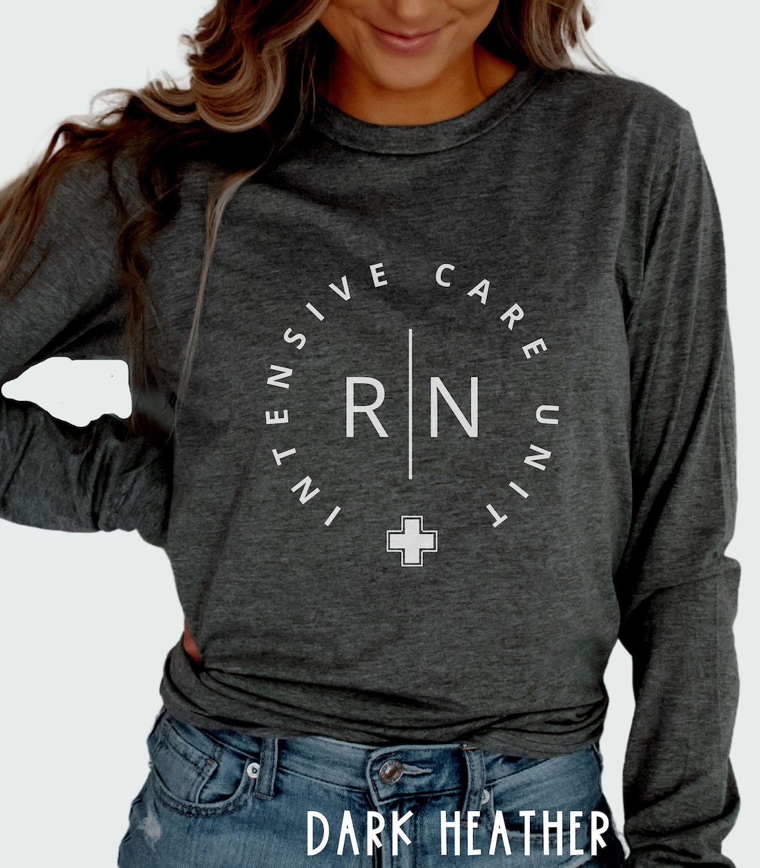 ICU Nurse Long Sleeve Shirt Intensive Care Unit Nurse Shirt ICU Nurse ...