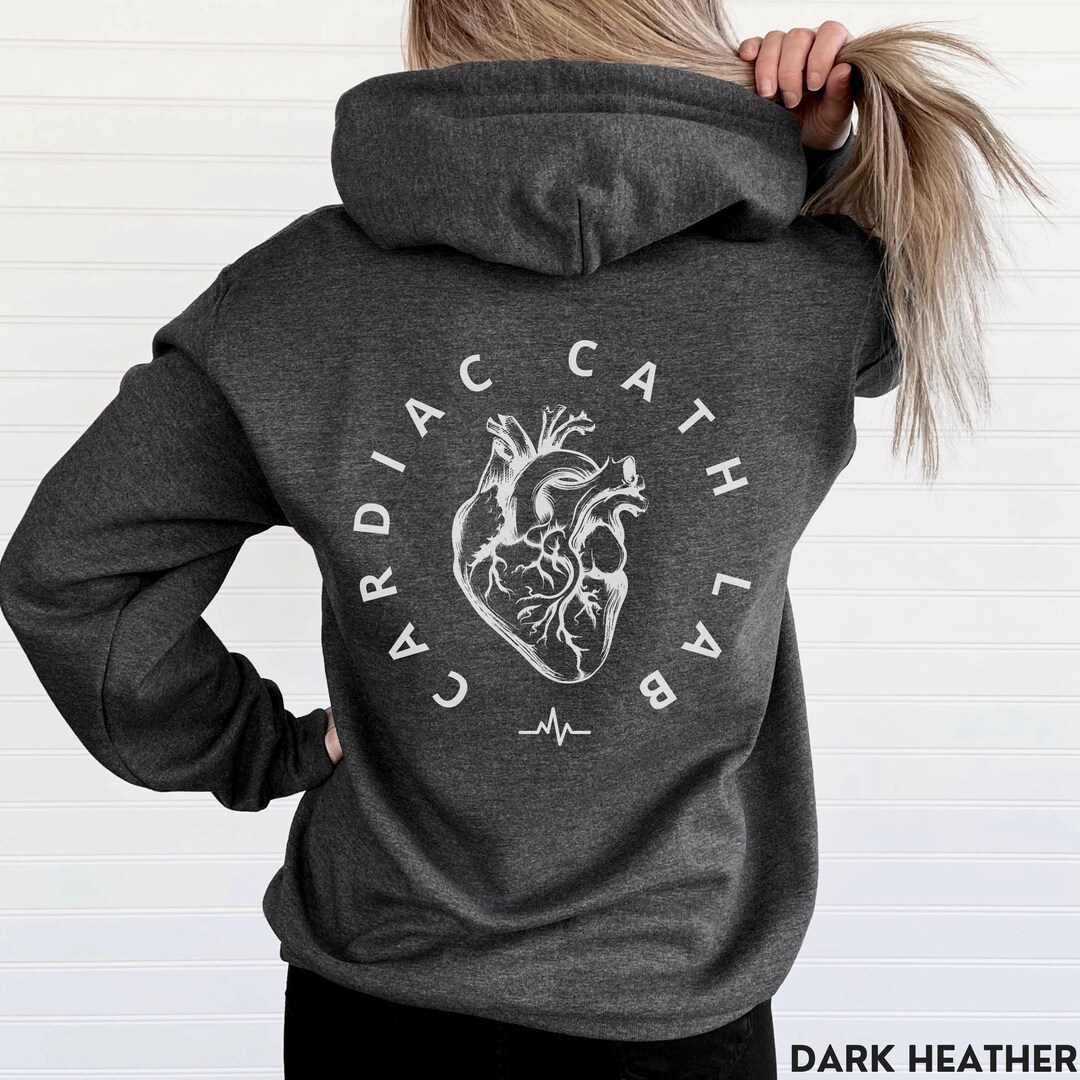 Cardiac Cath Lab Full Zip Sweatshirt, Cath Lab Jacket, Zip up Hoodie ...