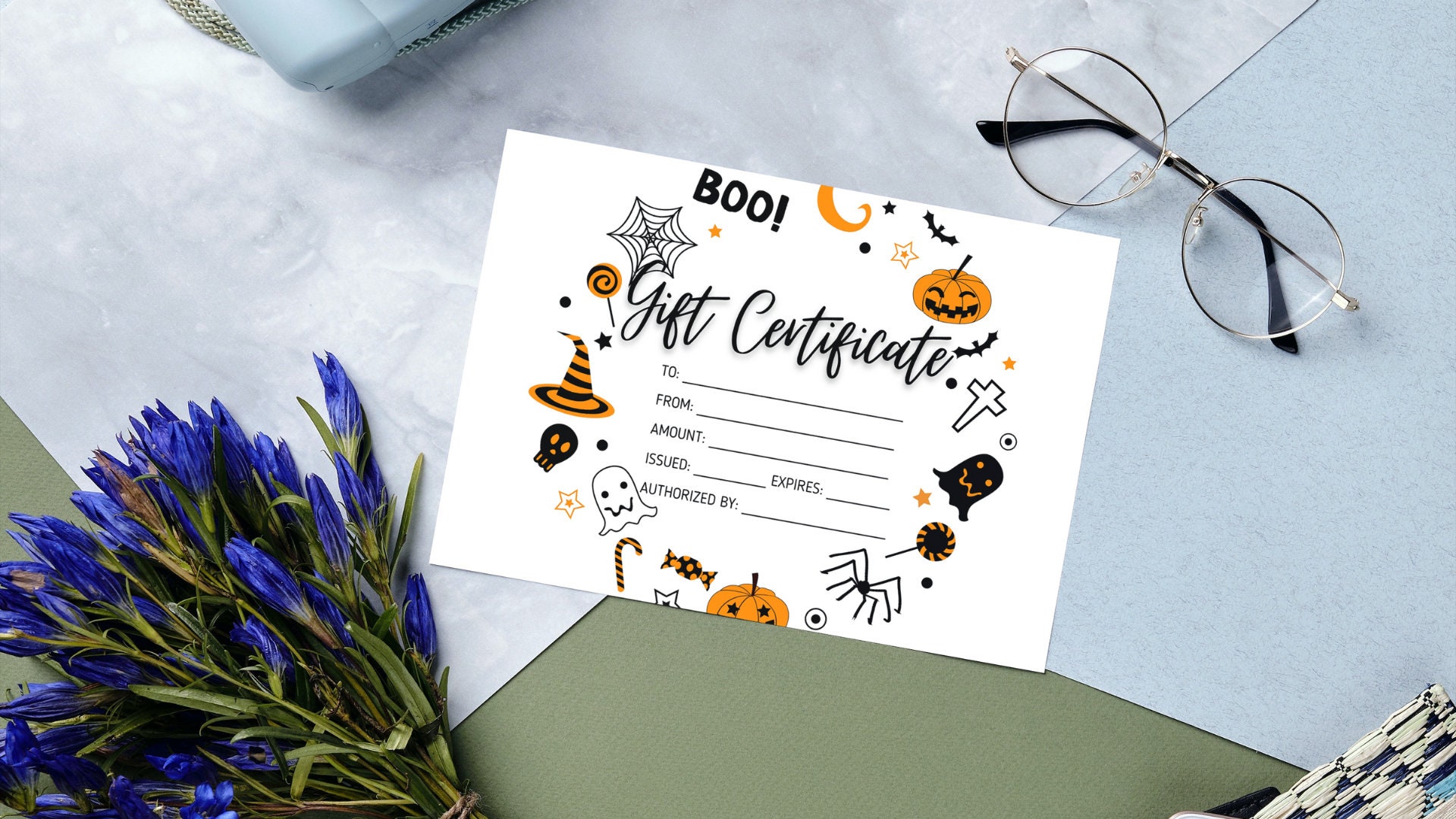 Halloween Editable Printable Gift Certificate • Gift Certificate ...